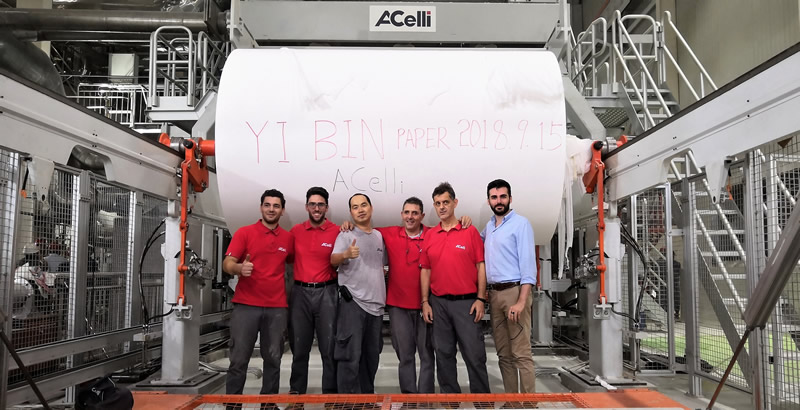 Avviata con successo la Tissue Machine TM2-iDEAL® per Yibin Paper